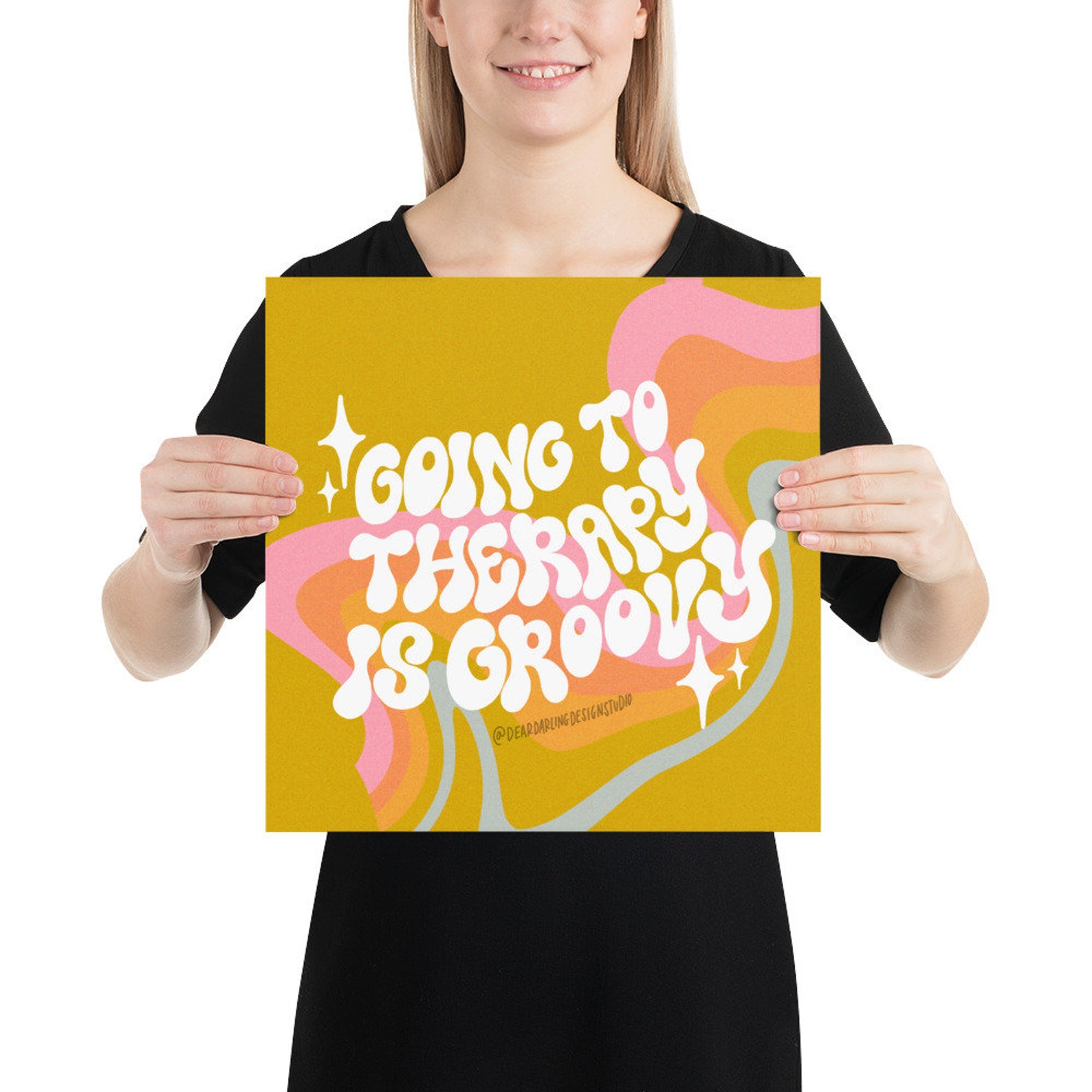 Going to Therapy is Groovy Poster Therapy is Cool Therapy Poster ...