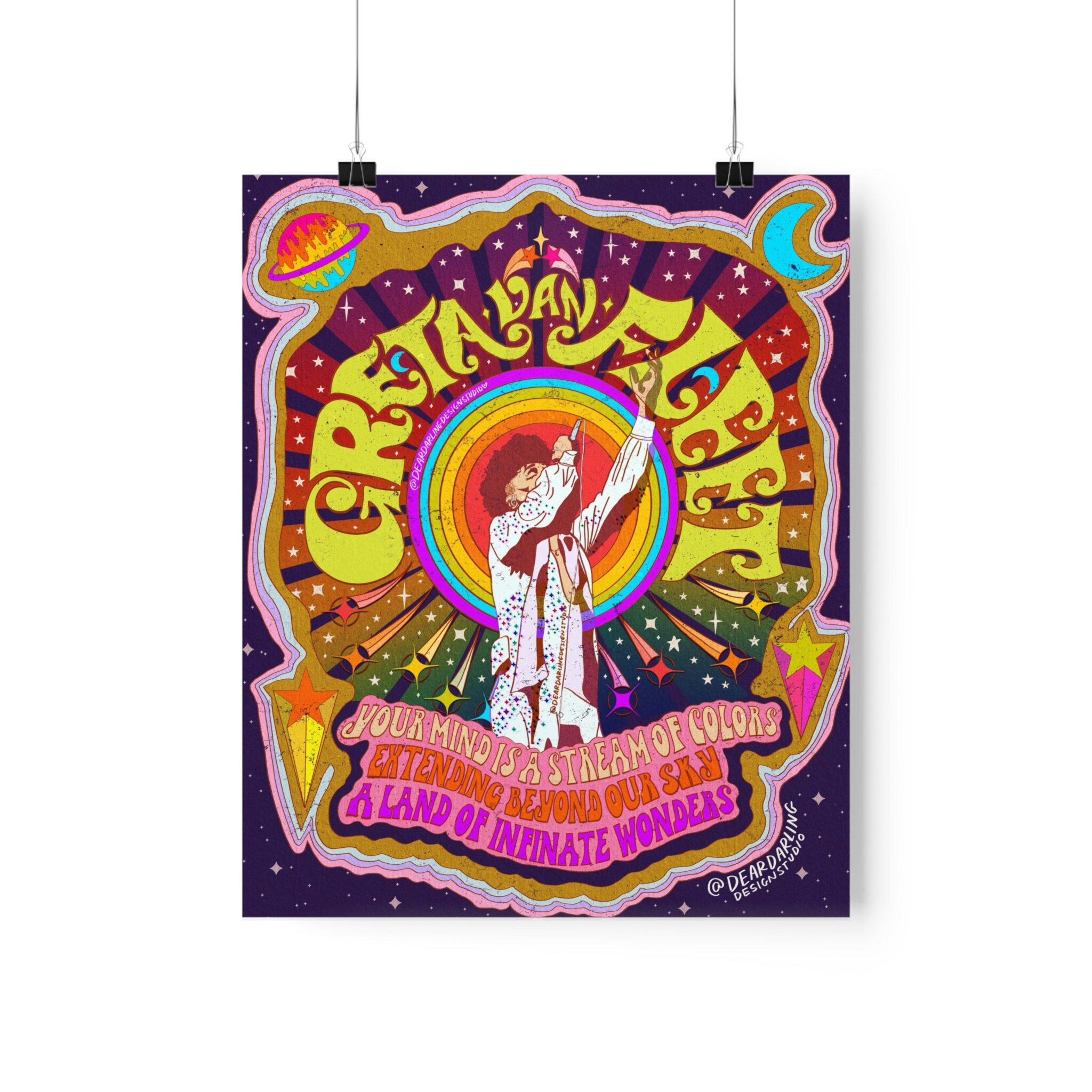 Greta Van Fleet Poster - 70s Concert Poster - GVF art | GVF decor ...