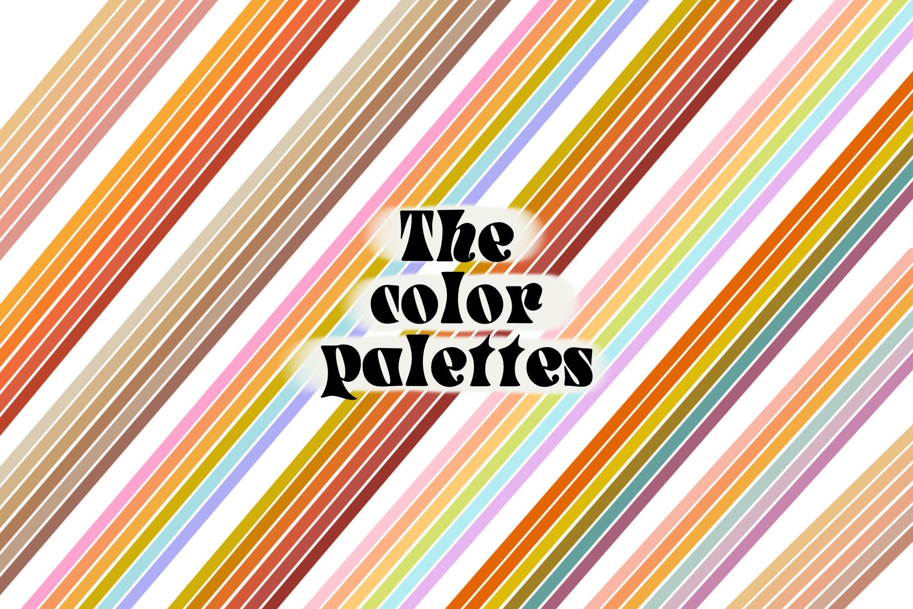 Retro Rainbows Illustration Pack - Vector & PNGS - 70s Rainbow ...