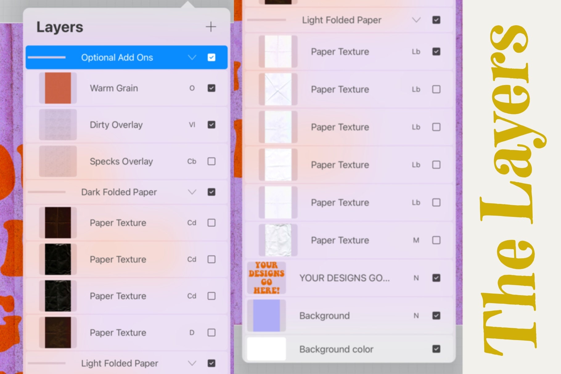 Retro Poster Procreate Templates Folded Paper Procreate - Etsy