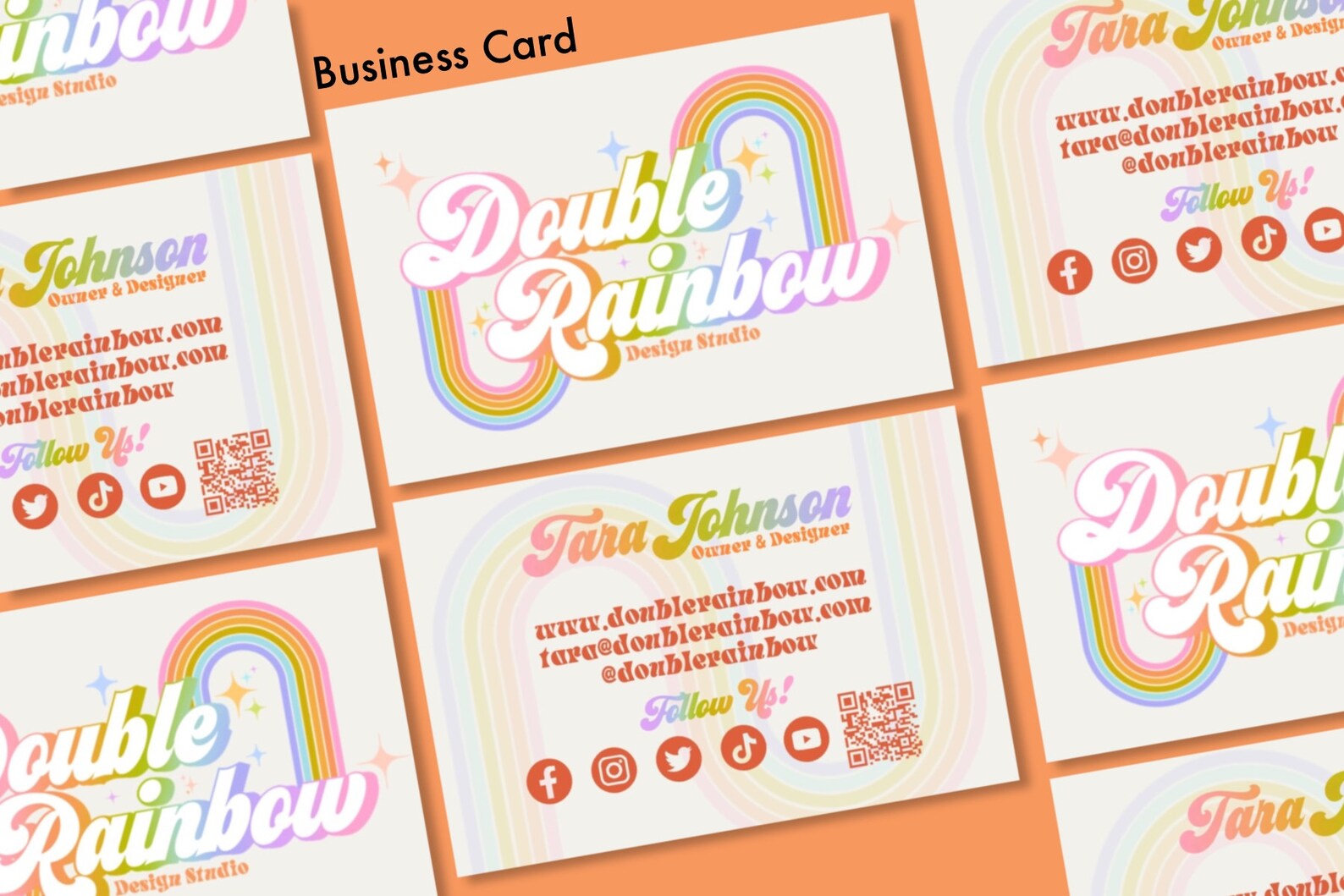 Vintage Rainbow Logo Design - Customize With Your Brand Name | 70s Logo ...