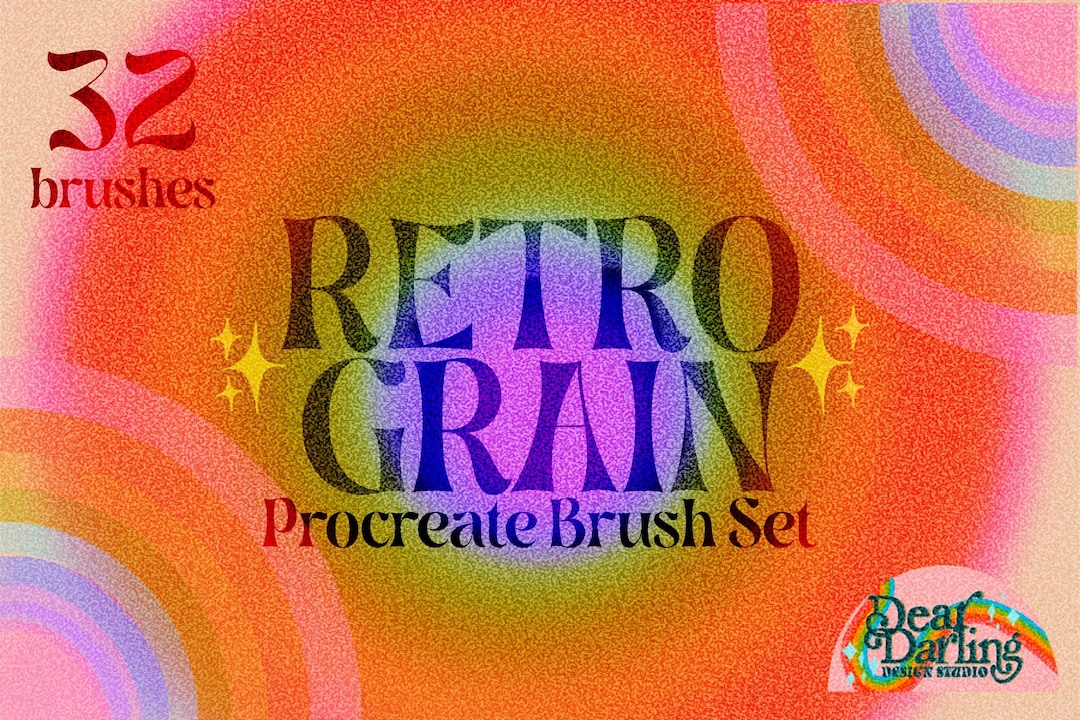 Retro Grain Procreate Brushes - Grain Procreate Brushes - Texture ...
