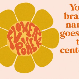 Flower Power Logo Design - Customize With Your Brand Name | 70s Flower ...