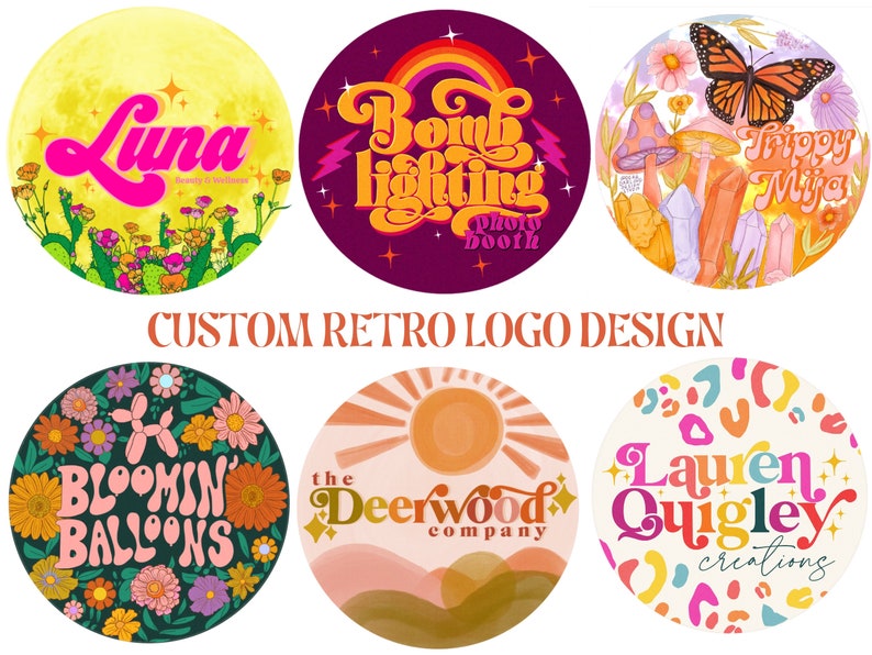 CUSTOM Retro Logo Design - Spacey Logo Design | Trippy Logo Design ...