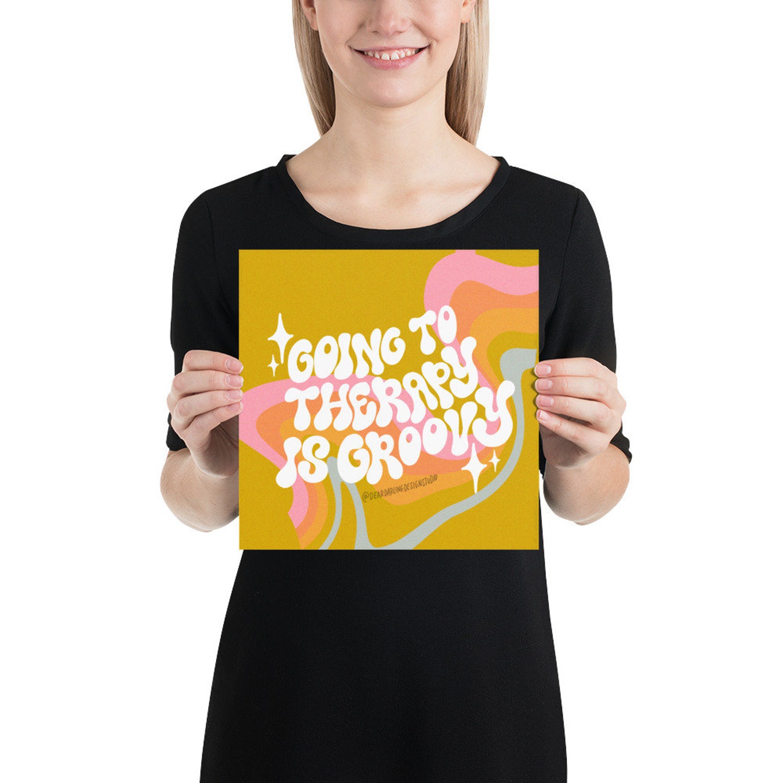 Going to Therapy is Groovy Poster Therapy is Cool Therapy Poster ...