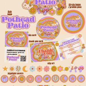 Pastel Vintage Spacey Logo Design | 70s Logo | Retro Rainbow 70s Logo ...