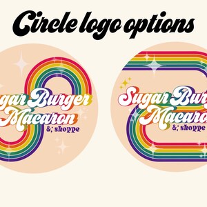 Retro Rainbow Logo Design - Customize With Your Brand Name | 70s Logo ...
