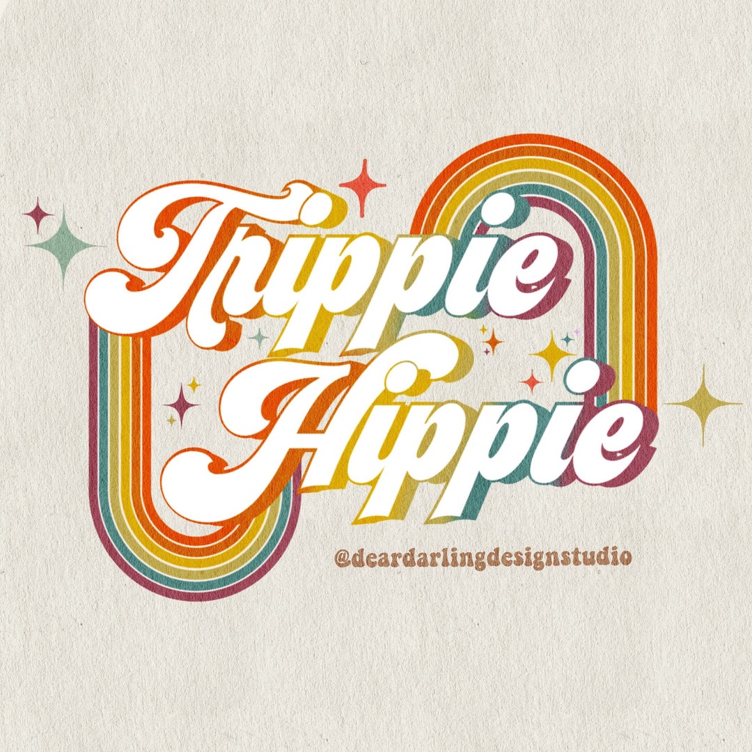 Retro Rainbow Logo Design - Customize With Your Brand Name | 70s Logo ...