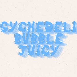 Psychedelic Bubble Juicy Font - 70s Fonts - Groovy Fonts - Retro Fonts ...