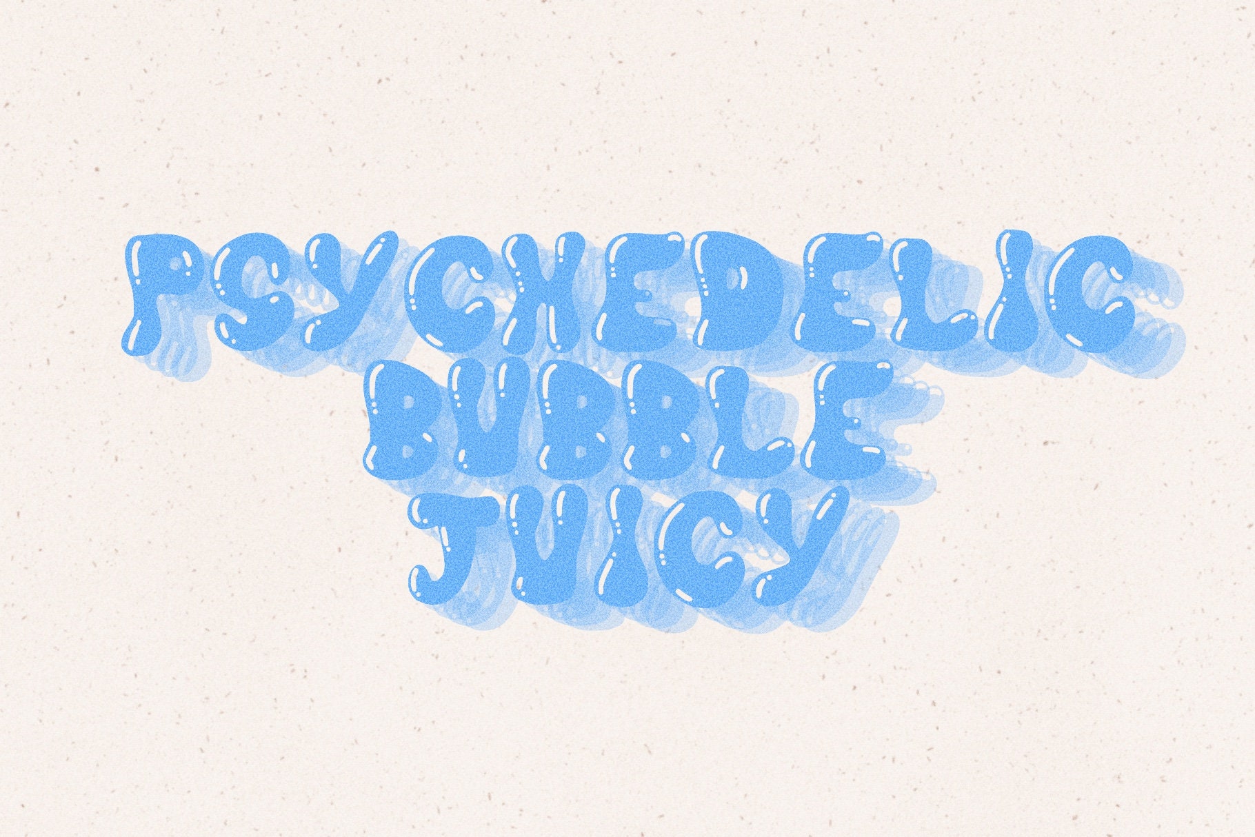 Psychedelic Bubble Juicy Font 70s Fonts Groovy Fonts - Etsy