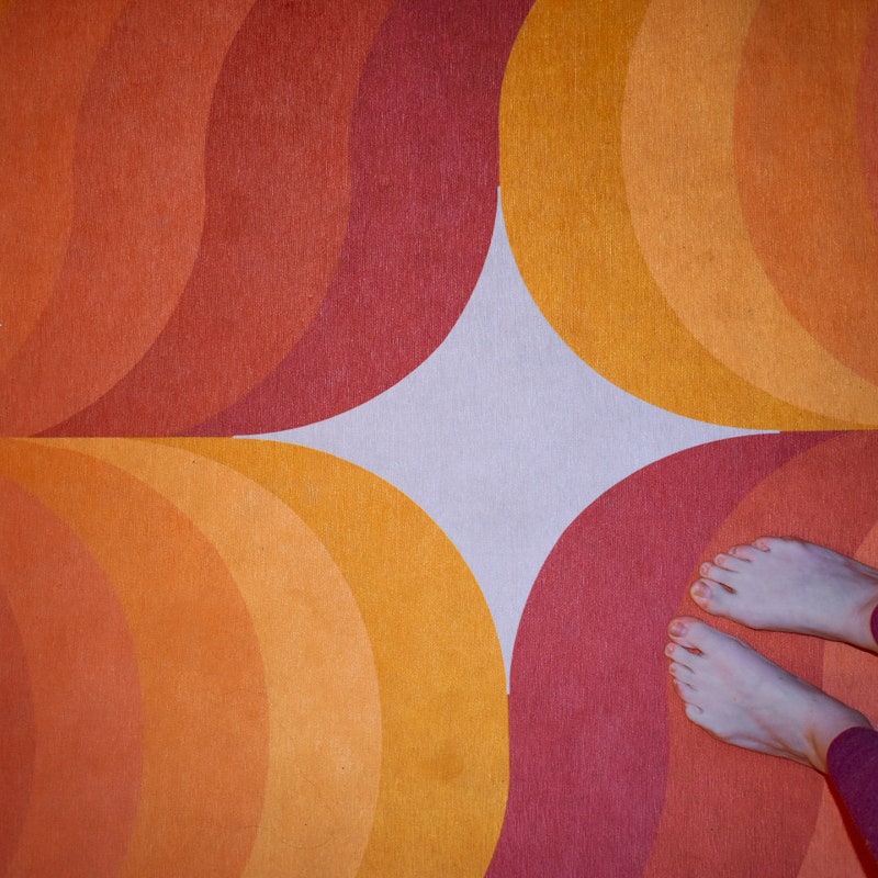 Retro Rainbow Area Rug - Etsy