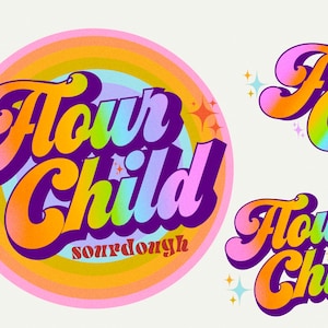 Retro Rainbow Logo Design - Customize With Your Brand Name | 70s Logo ...