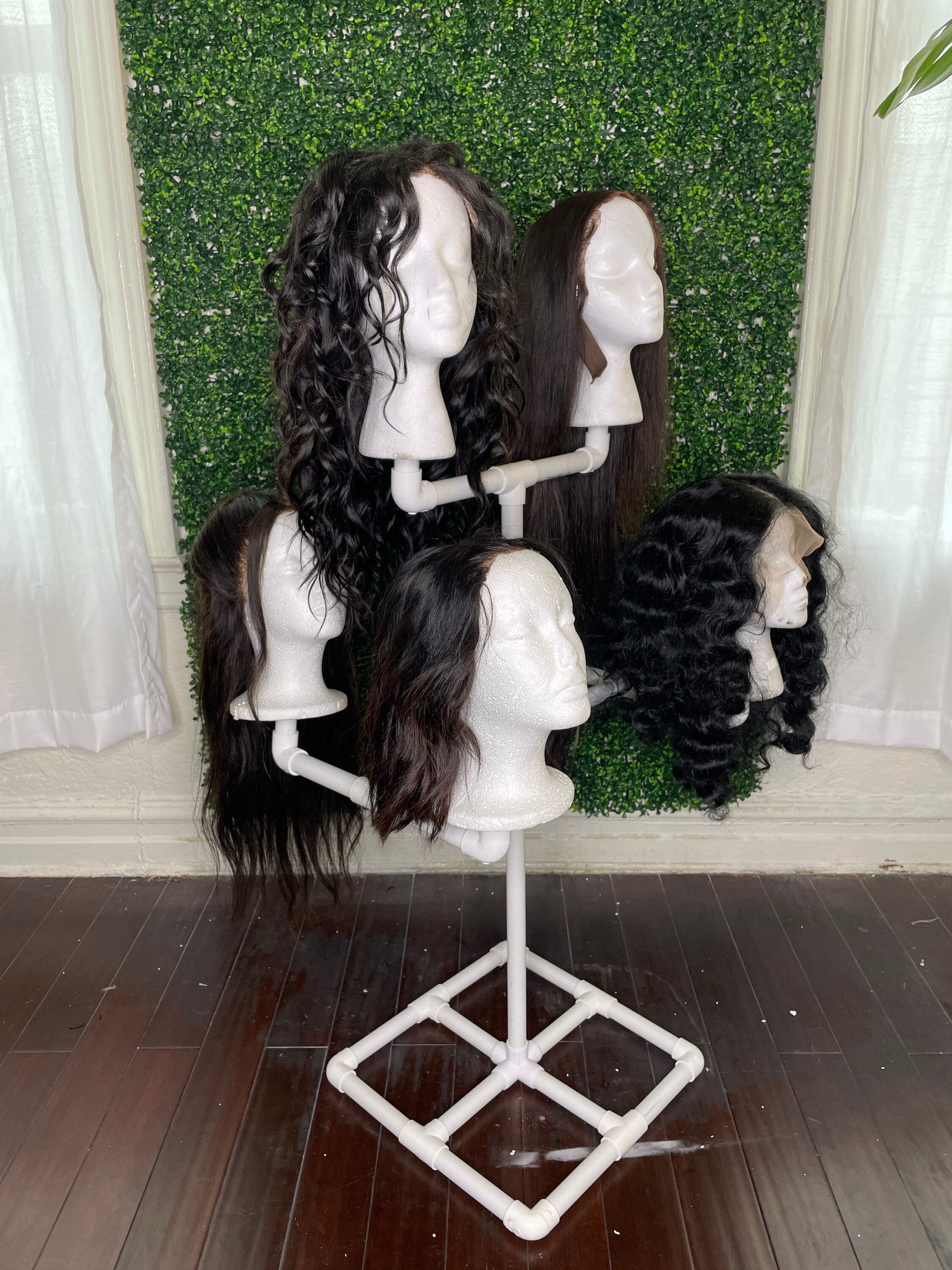 6 Head Wig Stand - Etsy