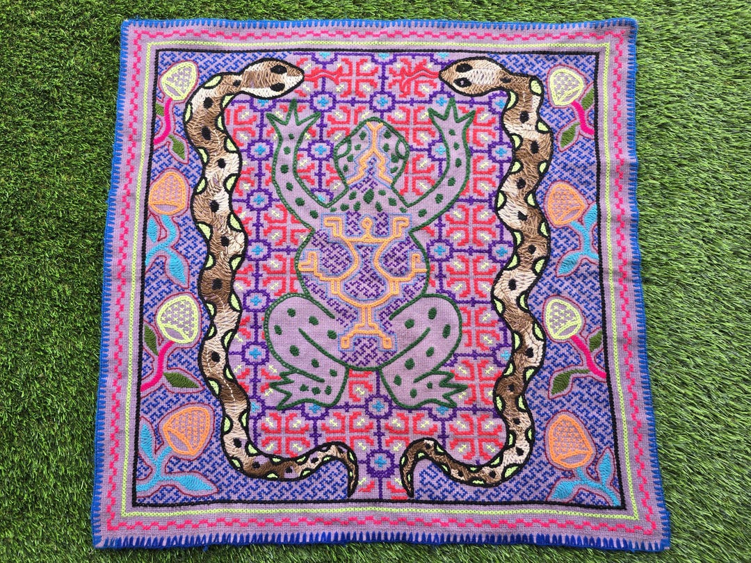 72x71cm-shipibo Textile, Ayahuasca Altar Cloth, Kambo Vibes Altarcloth ...