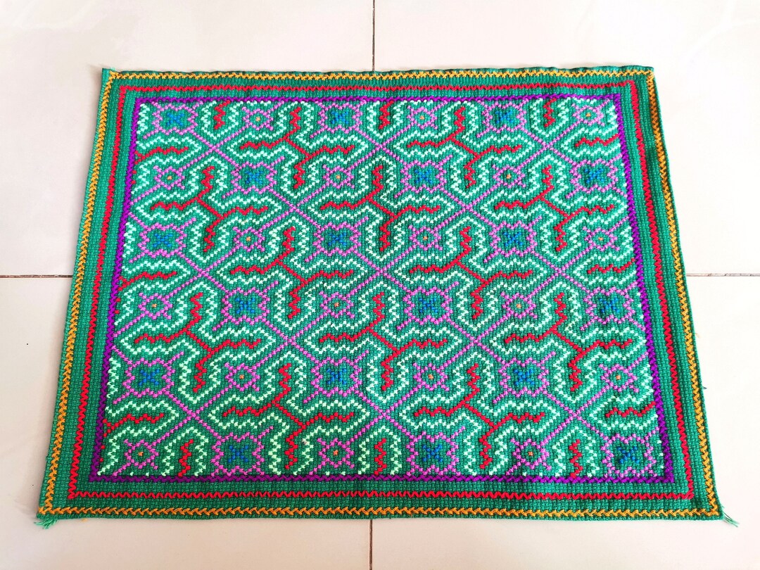 44x34cm-shipibo Embroidery Ayahuasca Art Shipibo Tapestry Shamanic ...