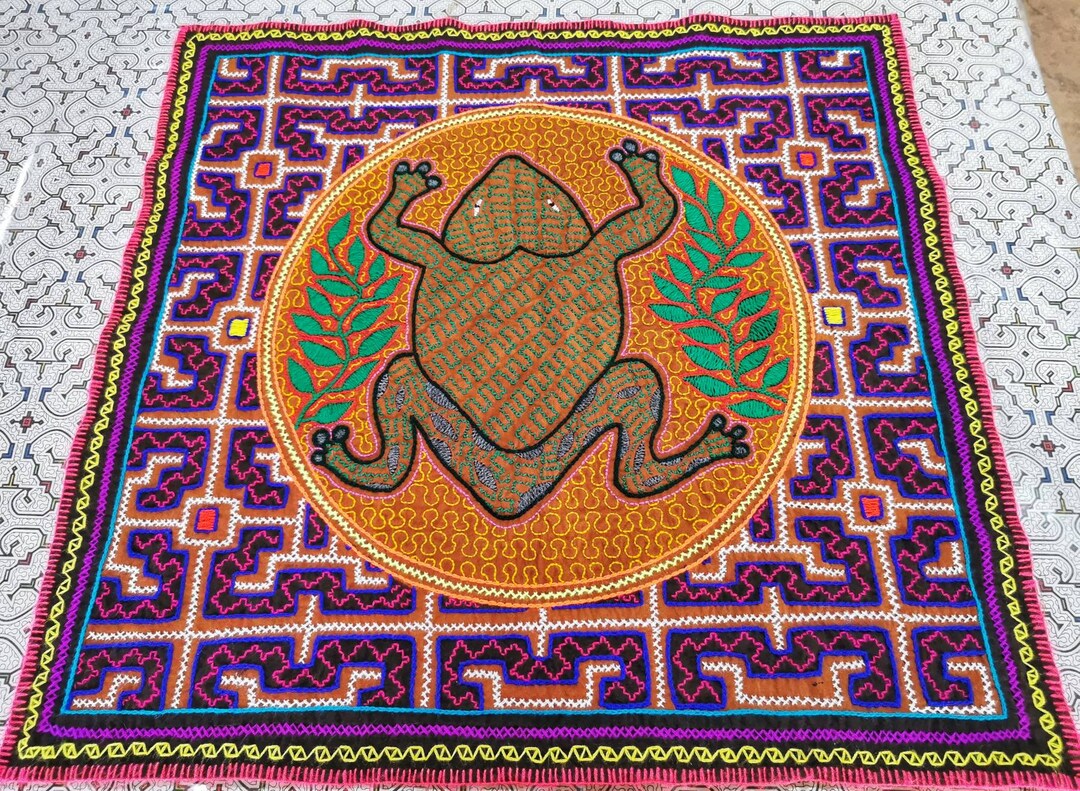 67x65cm-kambo Shipibo Textile, Ayahuasca Art, Shipibo Altar, Shamanic ...