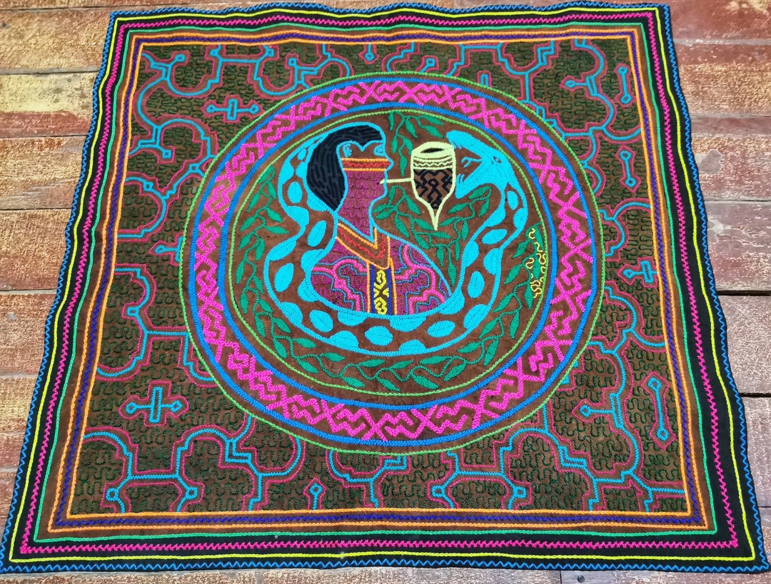 73x67cm-shipibo Textile Ayahuasca Art Altar Cloth Shamanic Clothing ...