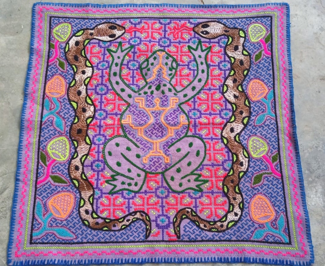 72x71cm-shipibo Textile, Ayahuasca Altar Cloth, Kambo Vibes Altarcloth ...