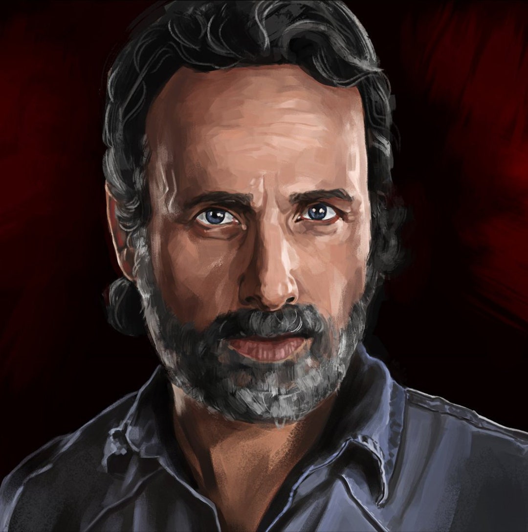 Rick Grimes - Walking Dead Portrait - Etsy
