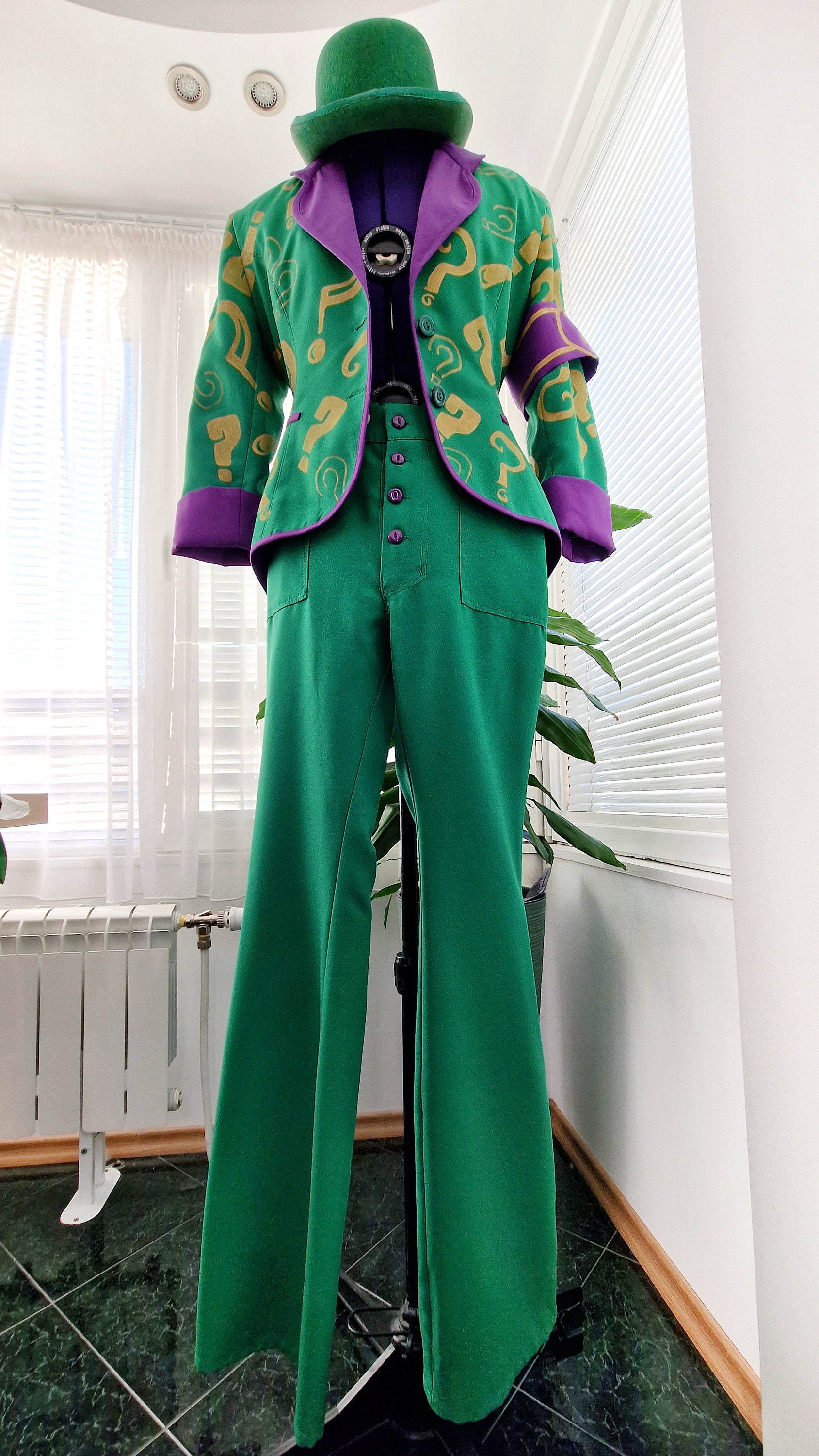 The Riddler batman Cosplay Costume - Etsy