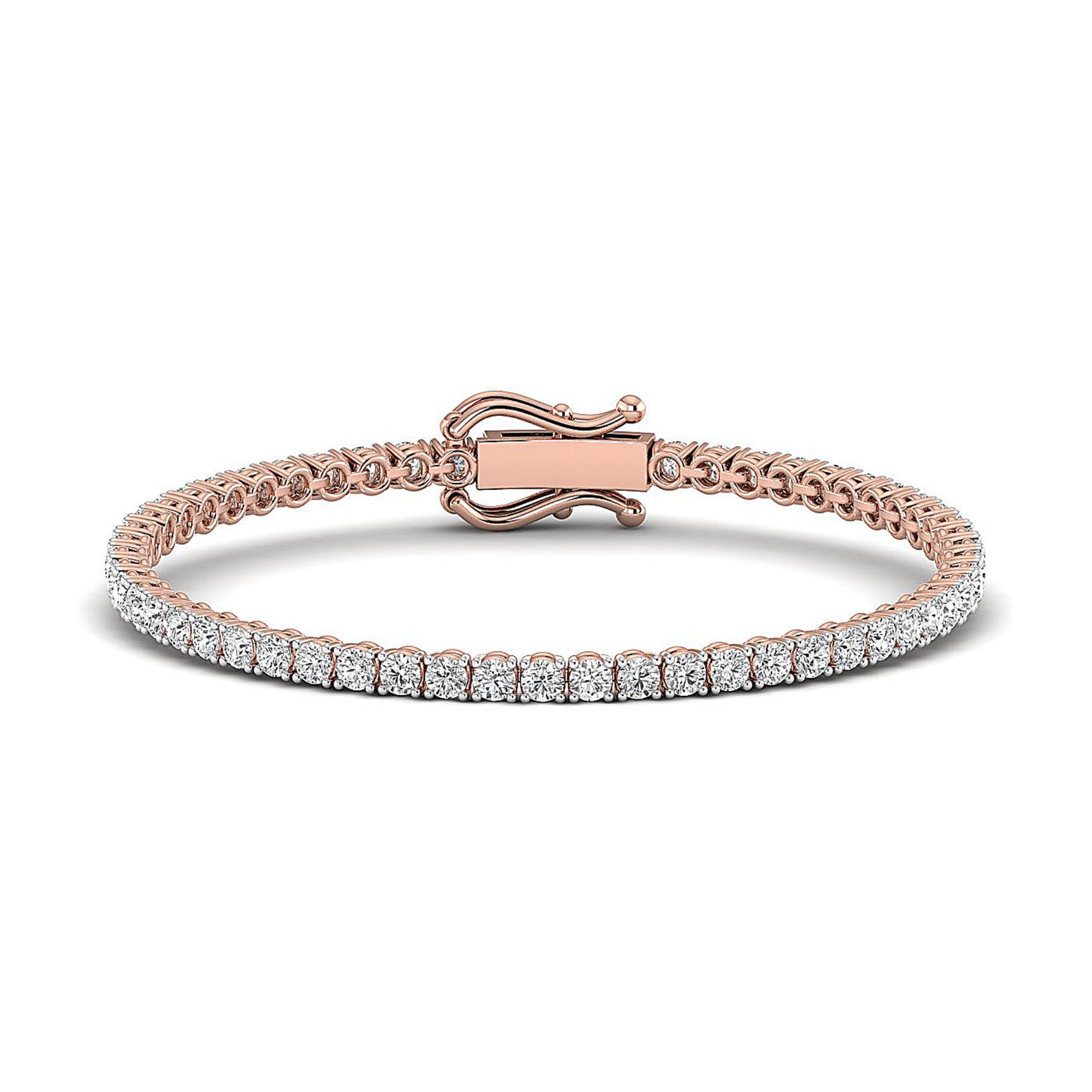 Moissanite Tennis Bracelet White Gold Moissanite Diamond Etsy