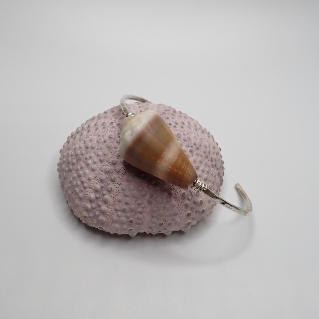 Olive-green Cone Shell Cuff Sterling Silver - Etsy