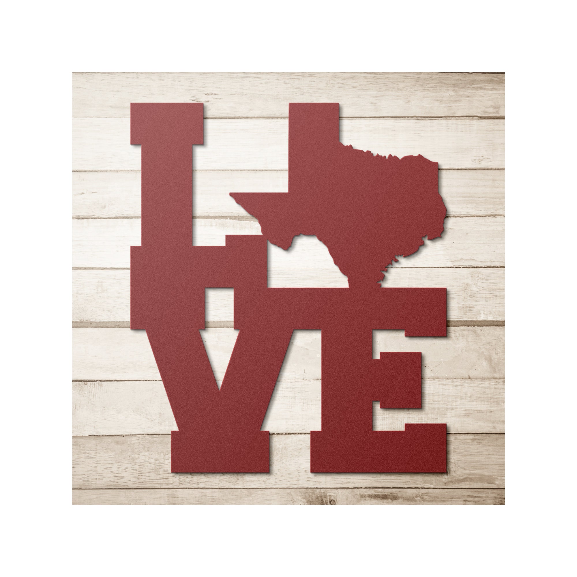 Love Texas Star Metal Wall Art Sign - Etsy