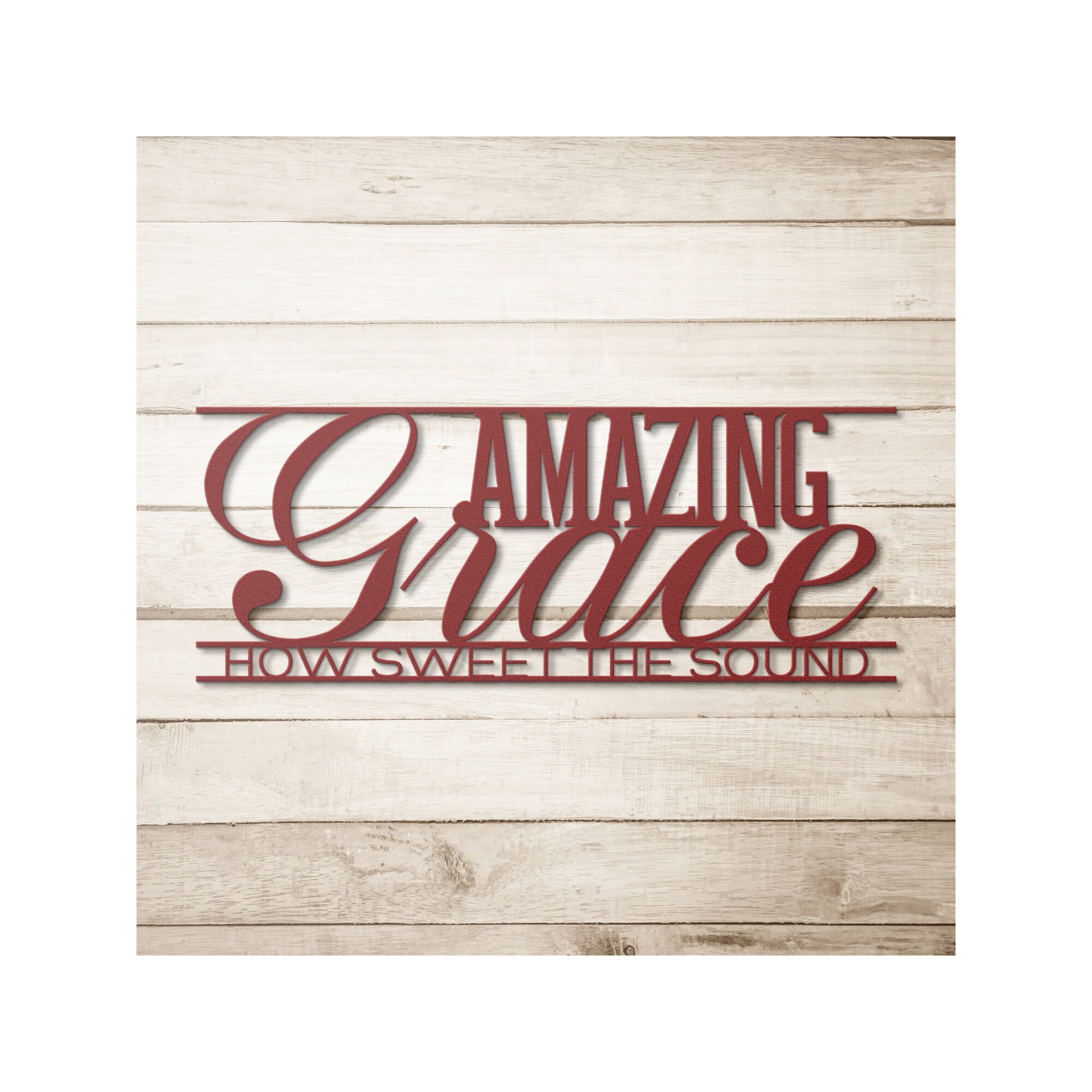Amazing Grace Song Line Wall Art Metal Scripture Sign Religious ...
