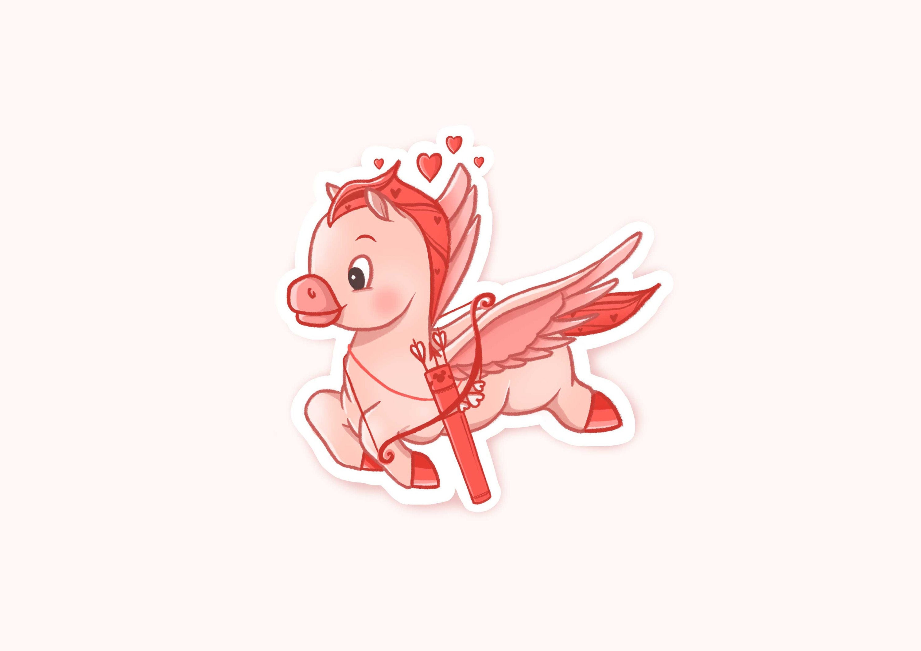 Disney Fantasia Cupid Pegasus Sticker Valentines Disney | Etsy