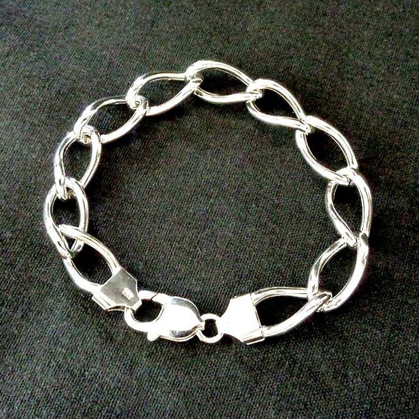 Chunky Sterling Silver Bracelet - Etsy
