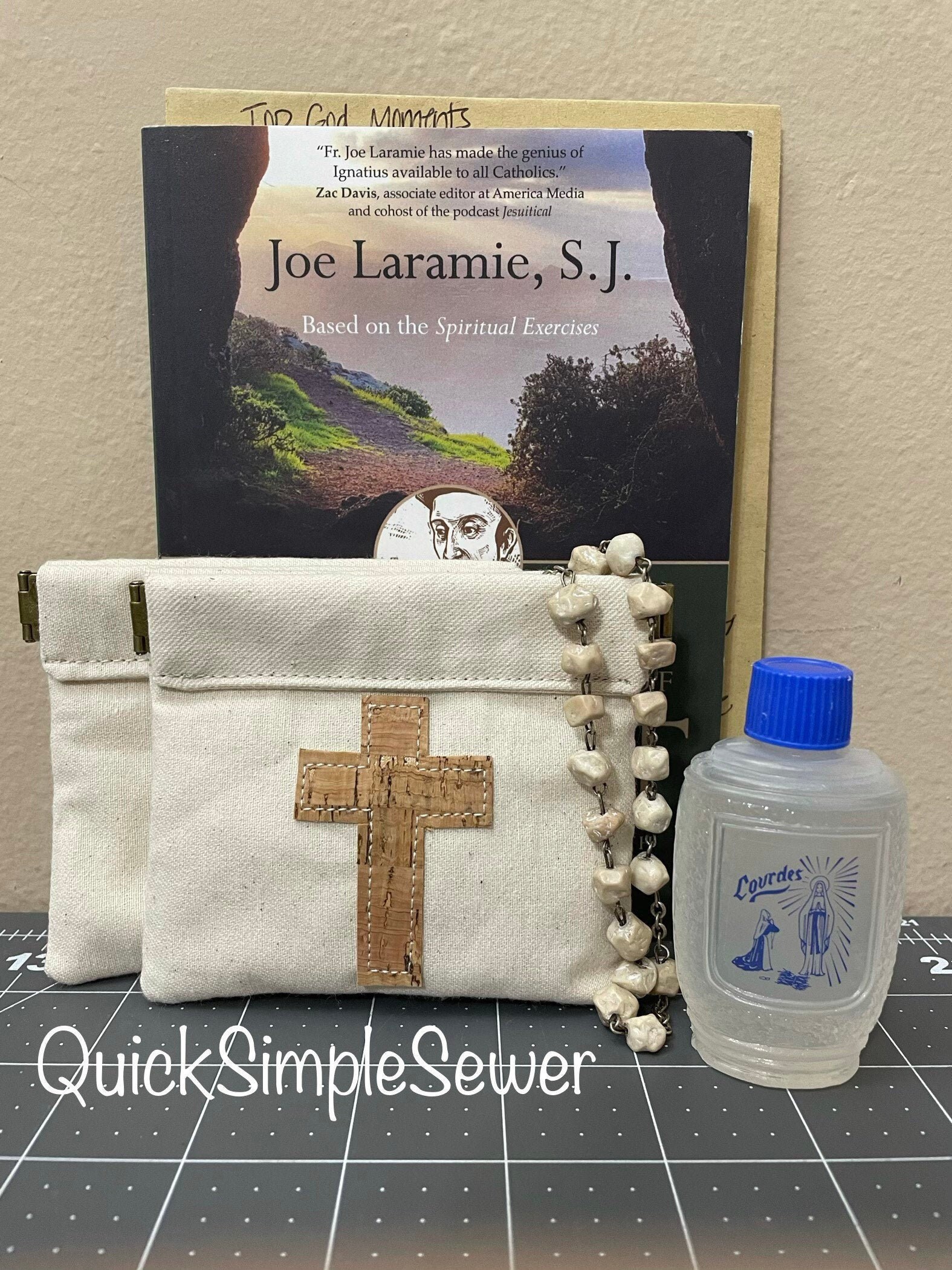 Rosary Snap Pouch With Cross, Rosary Pouch for Man, Minimalist Catholic ...