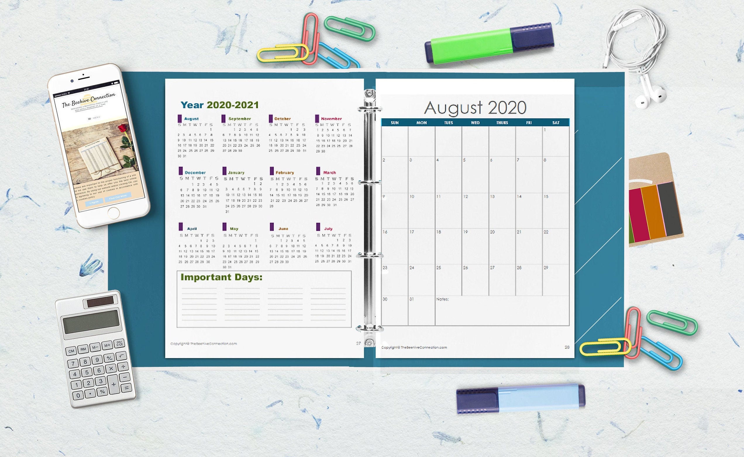 2 Student Planner Instant Download 192 Pages Printable for 2024 - 2025 ...