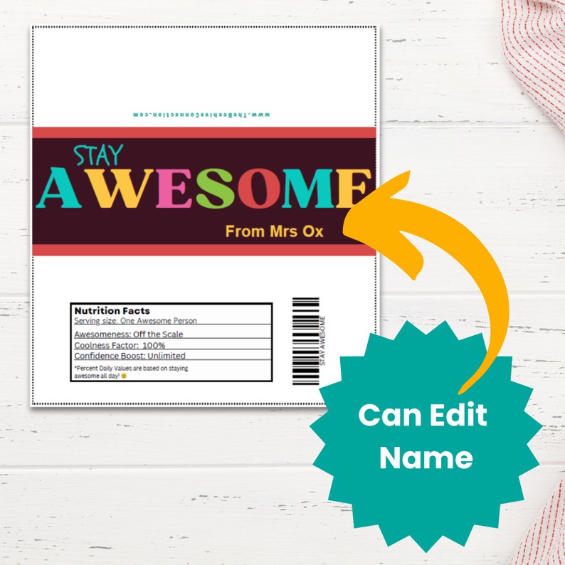 Instant Download Editable Hershey Candy Bar Wrapper Templates - Etsy