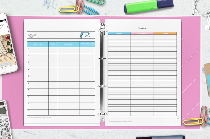 2 Student Planner Instant Download 192 Pages Printable for 2024 - 2025 ...
