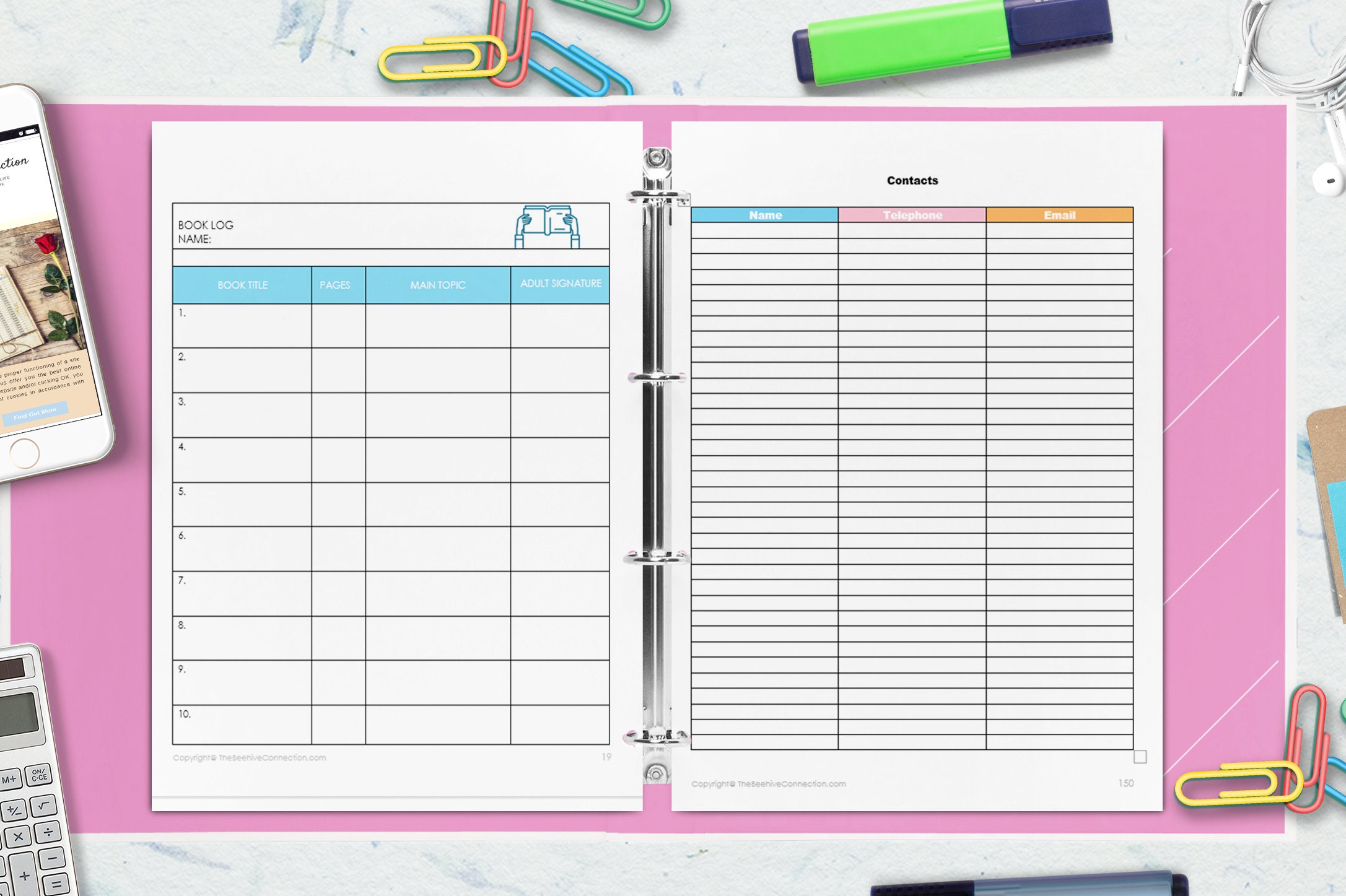 2 Student Planner Instant Download 192 Pages Printable for 2024 - 2025 ...