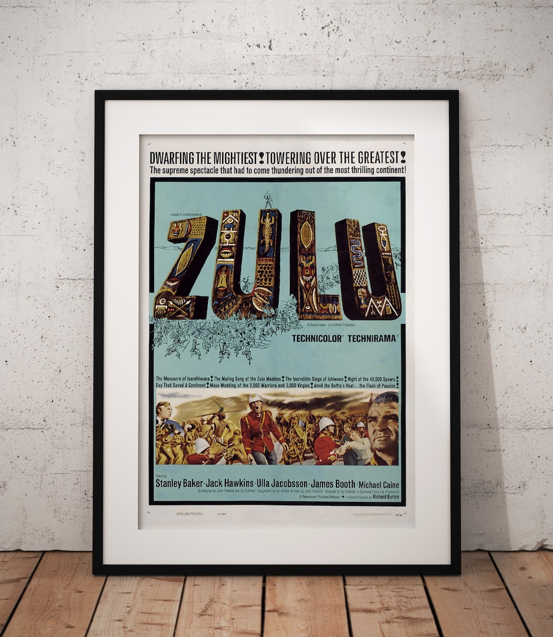 Zulu 1964 Movie Film Poster A4/A3 Framed Options Available - Etsy.de