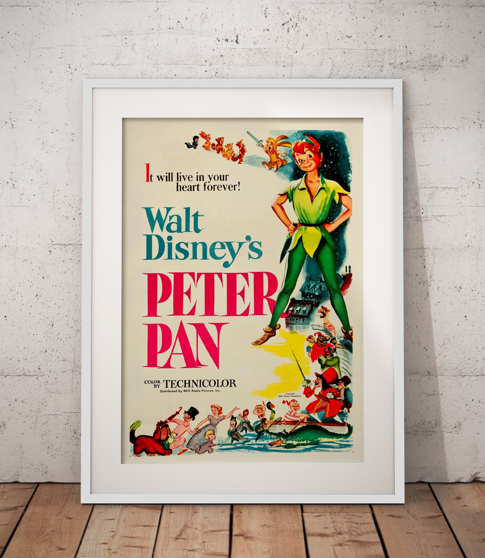 Peter Pan Filmplakat 1953 Richs Samlealbum: Peter Pan. Fra 1953 Og