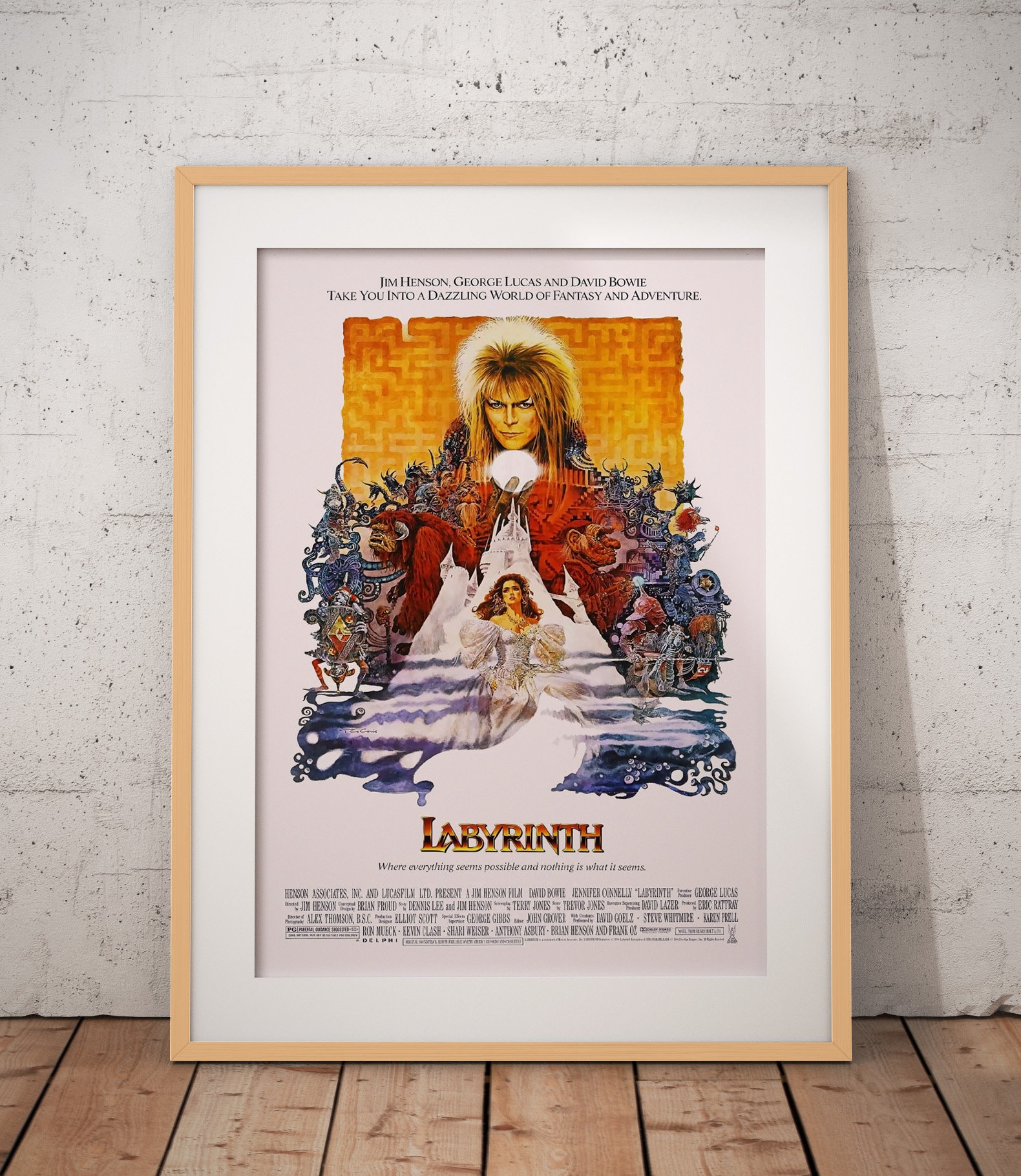 Labyrinth 1986 Poster Labyrinth Movie Poster Fleece Throw Blanket