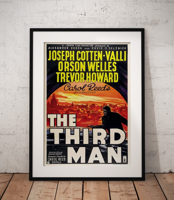 The Third Man 1949 Movie Film Poster A4/A3 Framed Options - Etsy