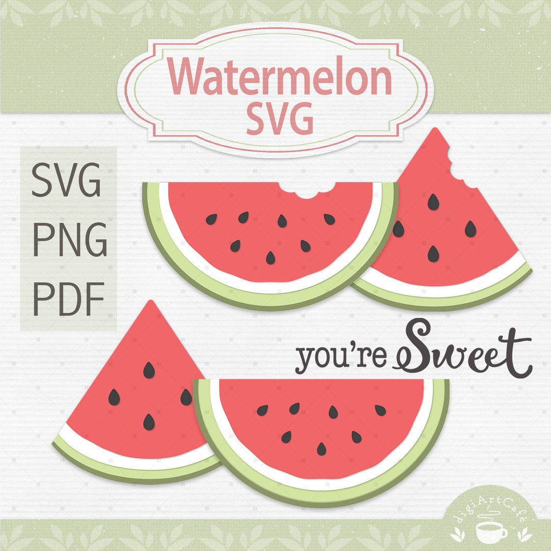 Watermelon Layered SVG Cut File, PNG Digital Downloadable Clipart, Pdf ...