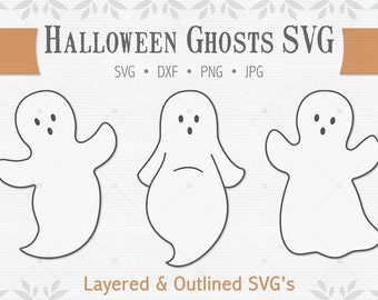 Halloween Ghosts SVG DXF Cut Files PNG Digital Downloadable - Etsy