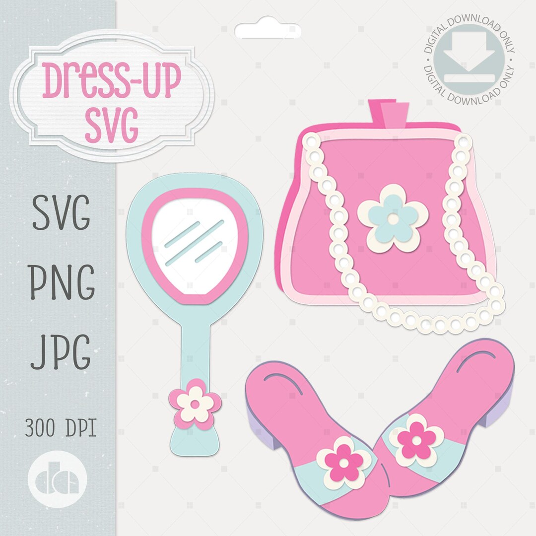 Dress-up SVG Cut Files: Party Theme Clipart (instant Download) - Etsy