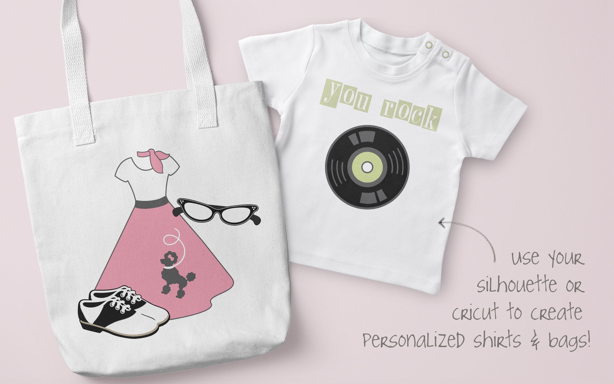 50's Poodle Skirt Layered SVG and DXF Cut File, PNG Downloadable ...