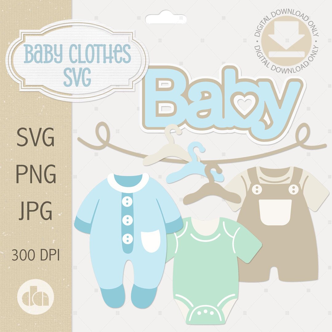 Baby Clothes SVG Bundle: Clipart, Cut Files (digital Download) - Etsy