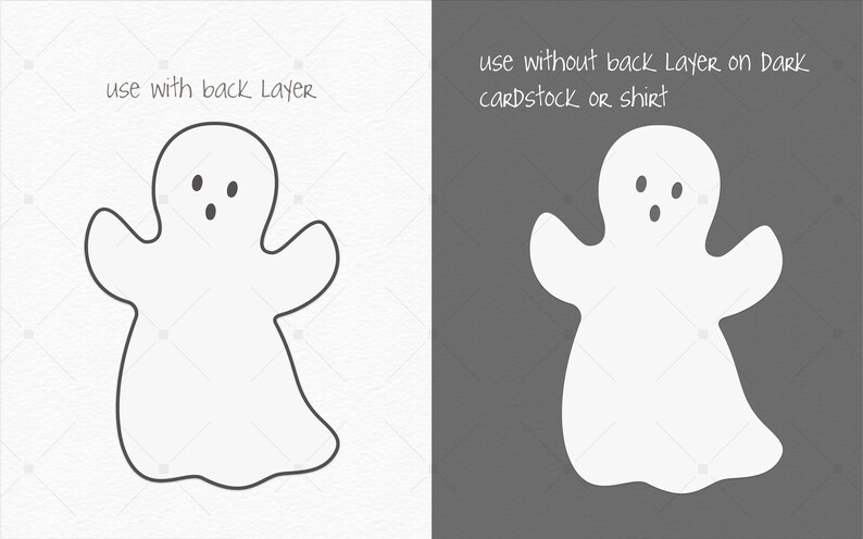 Halloween Ghosts SVG, DXF Cut Files, PNG Digital Downloadable Clipart ...