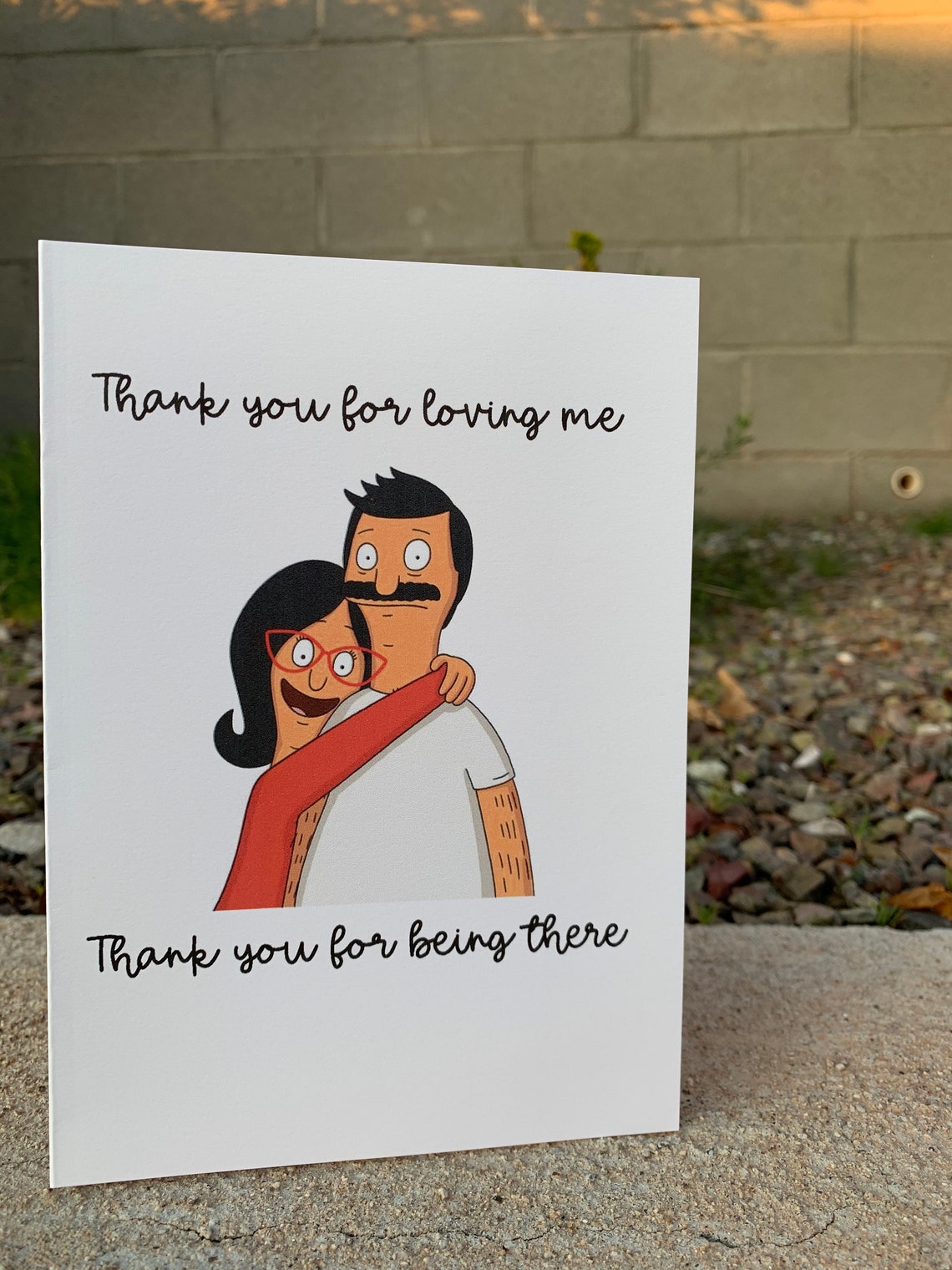 Bobs Burgers Thank You Love Greeting Card - Etsy