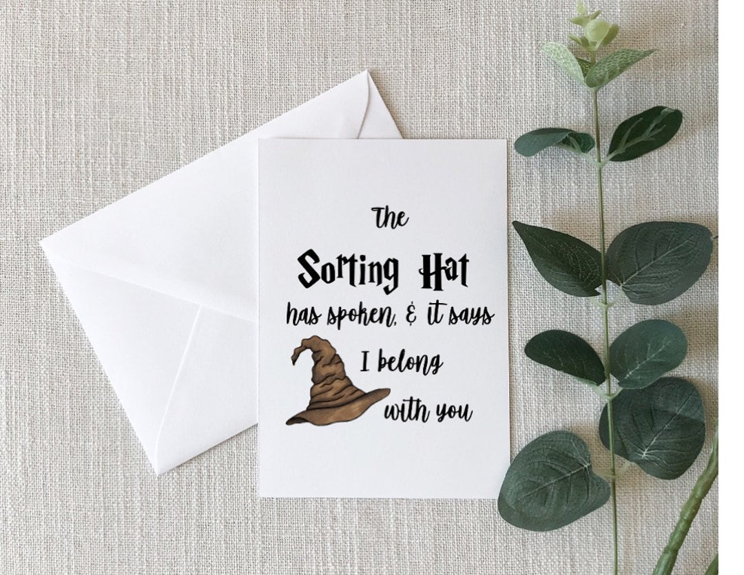 Sorting Hat Card - Etsy