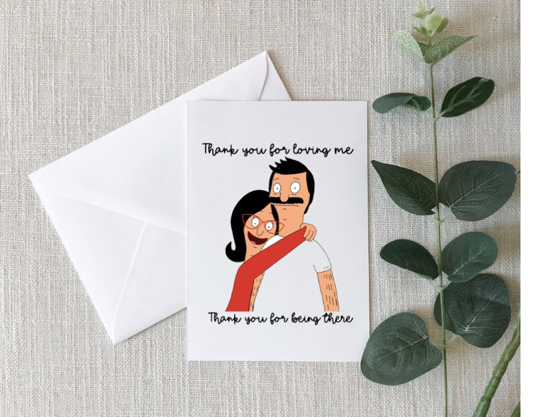 Bob’s Burgers Thank You Love Greeting Card - Etsy