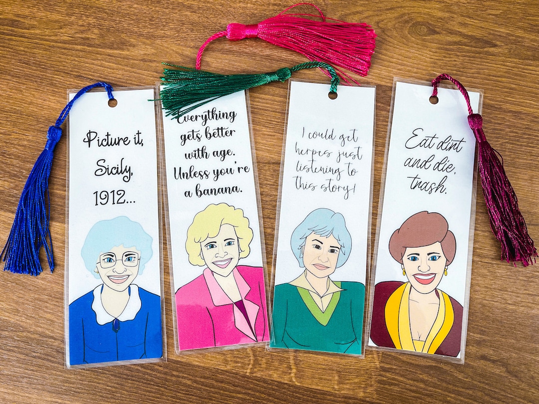 Golden Girls Caricature Tassel Bookmarks - Etsy