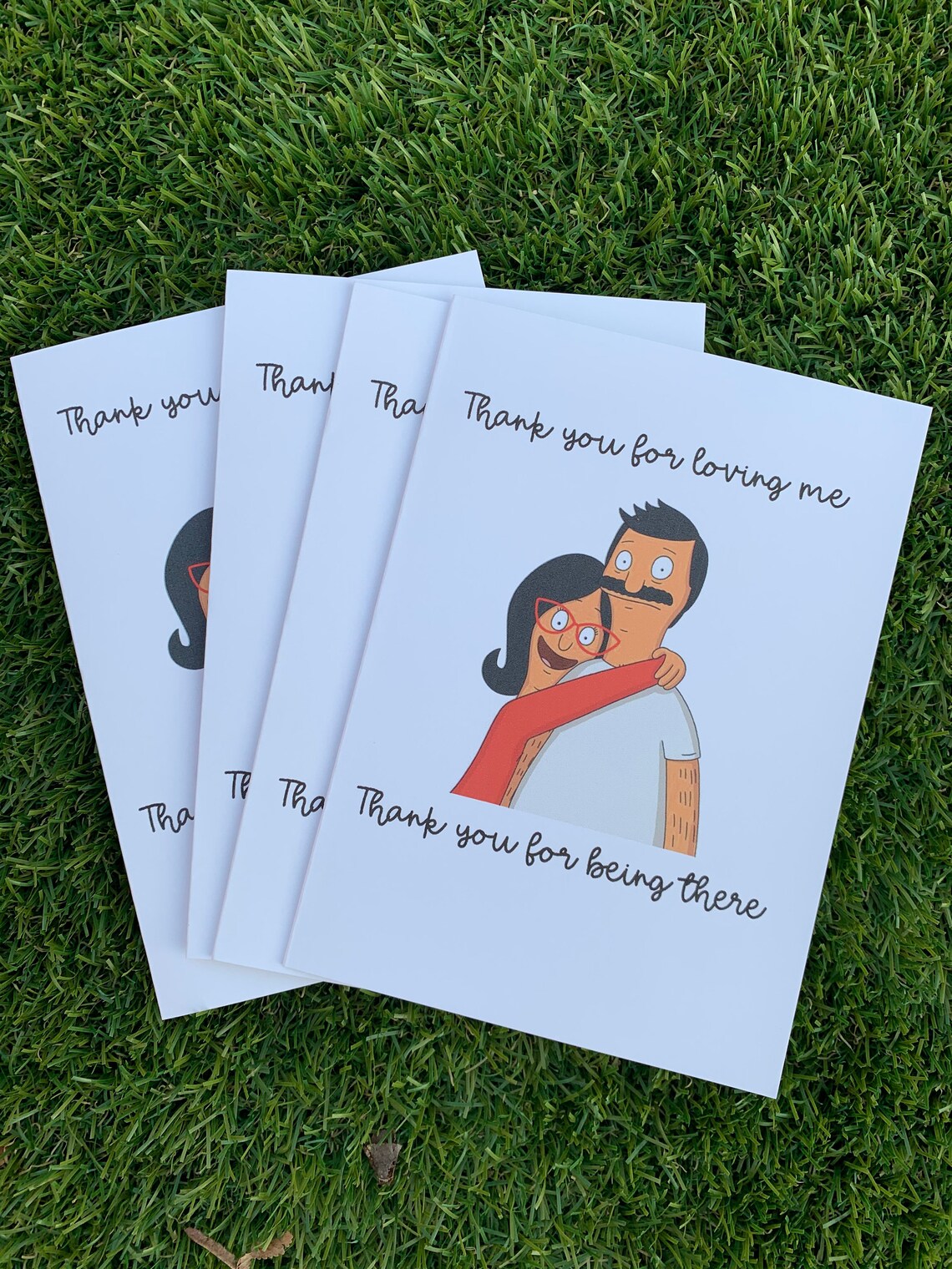 Bobs Burgers Thank You Love Greeting Card - Etsy